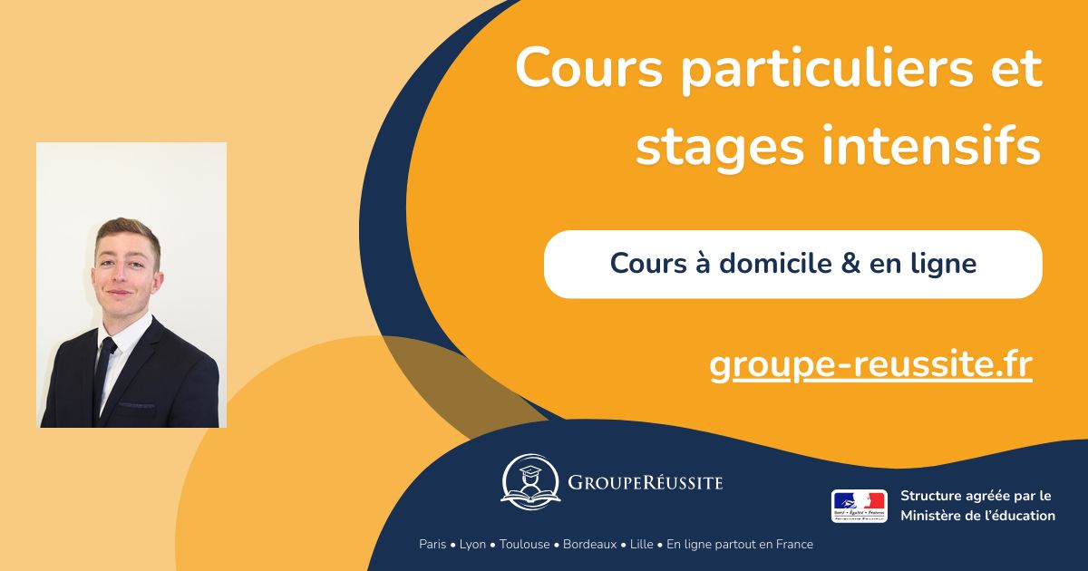 Etudiant en Master à HEC donne cours - Matthieu | Groupe Réussite